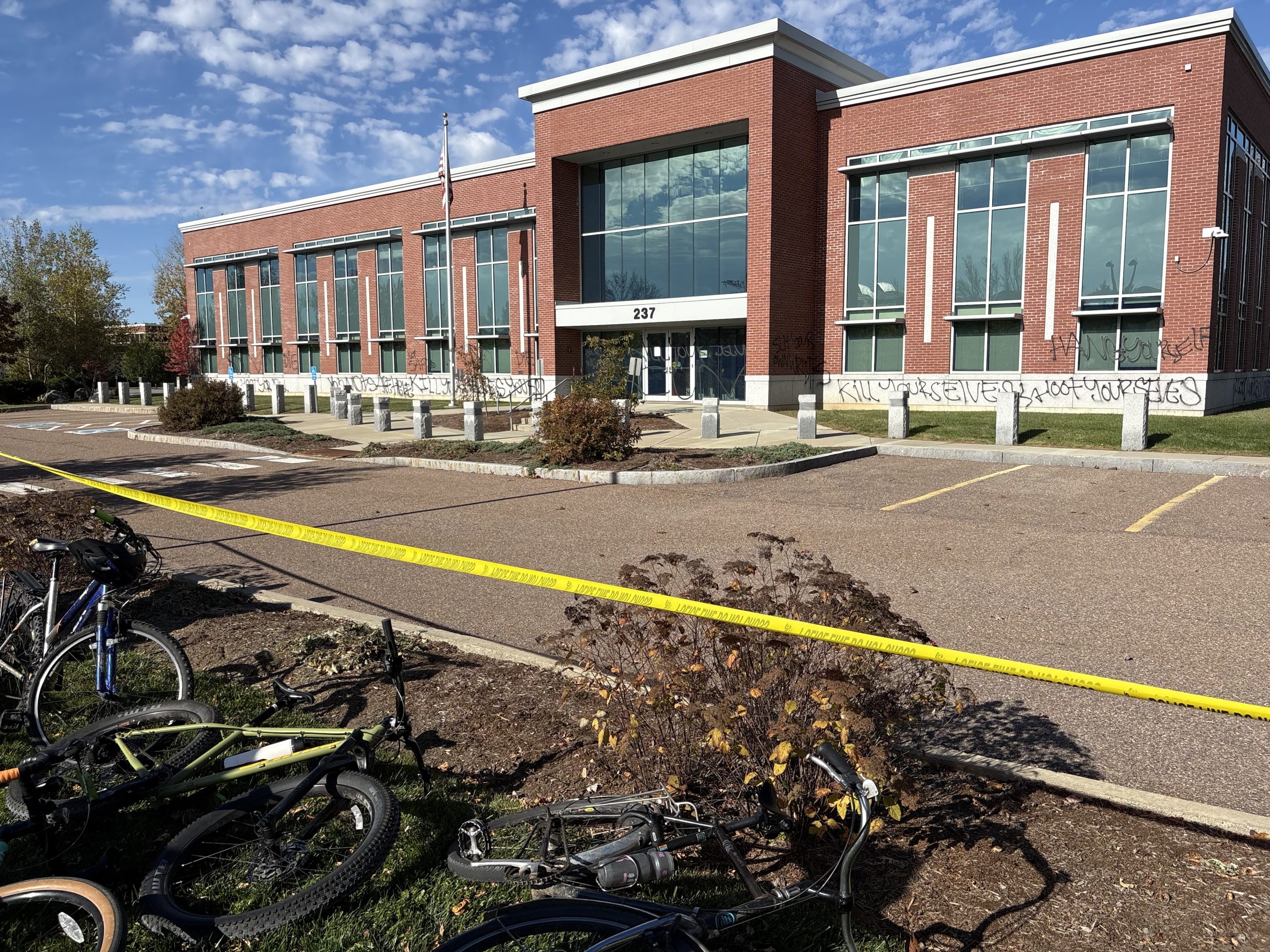 Homeland Security Building in Williston Hit With Hateful Graffiti ...